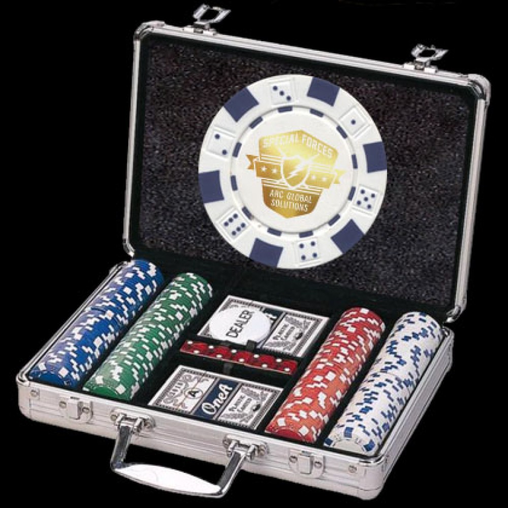 200 Logo Poker Chip Set | 200 Hot Stamped Poker Chip Set