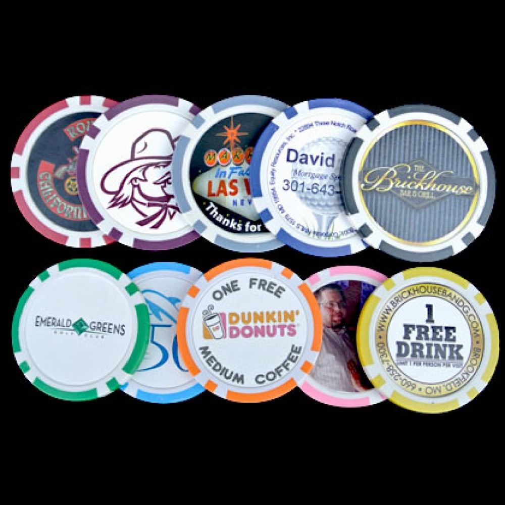 8 Stripe Custom Poker Chips | Custom Clay Poker Chips