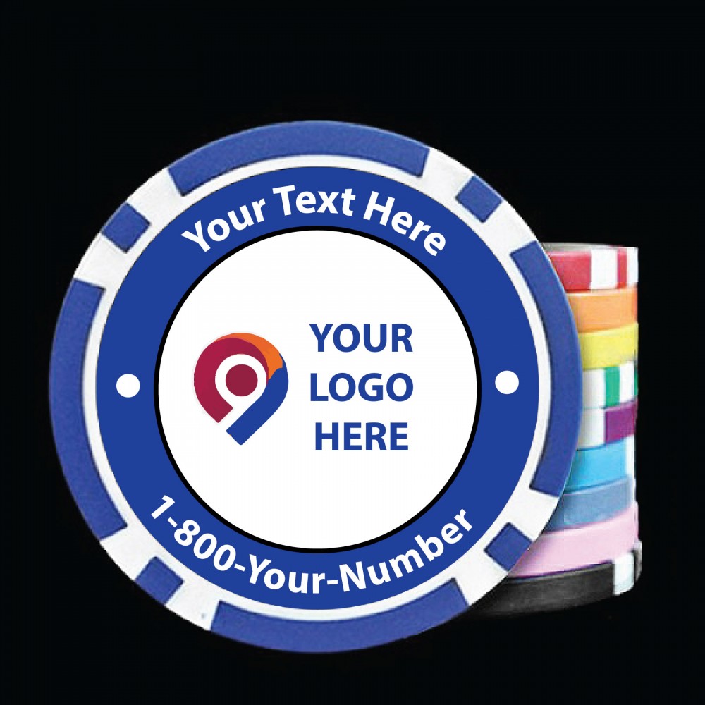 8 Stripe Custom Poker Chips | Custom Clay Poker Chips